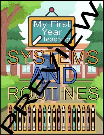 Classroom Systems And Routines Plannerback To School Prep For First Year