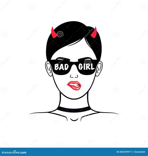 Cartoon Devil Girl Stock Vector Illustration Of Funny 203470911