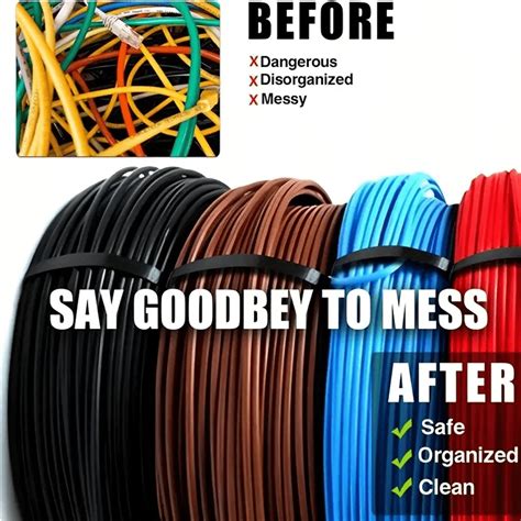 500pcs Black Nylon Cable Ties Assorted Sizes 4681012 Inch High