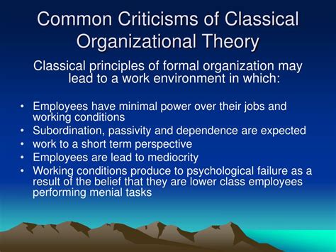 Ppt Classical Organizational Theory Powerpoint Presentation Free