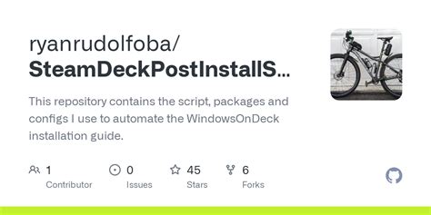 github ryanrudolfoba steamdeckpostinstallscript this repository