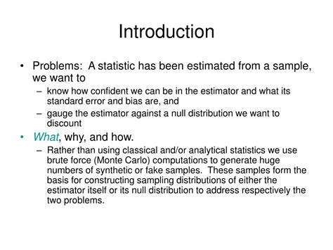 Ppt Permutation Procedures Bootstrap Methods And The Jackknife