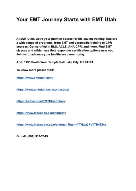 Ppt Emt Classes In Utah Powerpoint Presentation Free Download Id