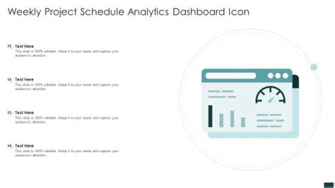 Weekly Project Schedule Analytics Dashboard Icon Designs Pdf