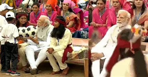 Prime Minister Enjoys Kodo Bhaat Kutki Kheer With The Tribal Community In Indigenous Style