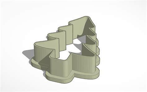 3d Design Moldes árbol De Navidad Para Galletas Tinkercad