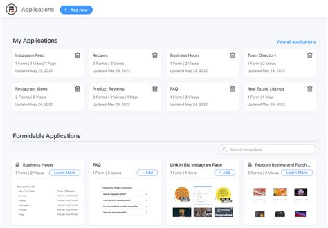 Applications Formidable Forms
