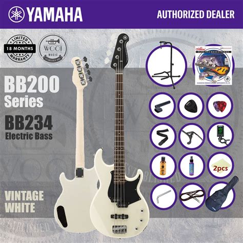 Yamaha Bb234 Vw Bb Series 4 String Electric Bass Guitar Vintage White