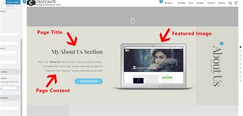 onepage how to set about us section features section services