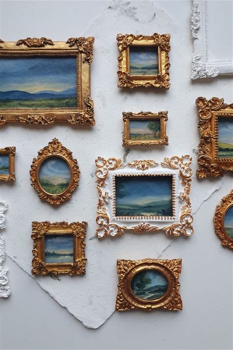 Hand Painted Miniature Oil Paintings Mini Oil Painting Framing