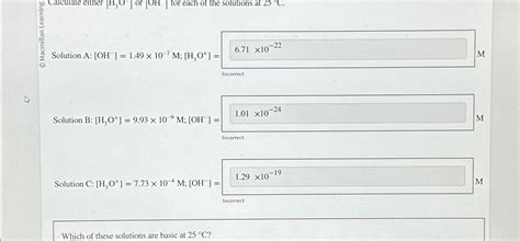 Solved ⇆° ﻿calculate Either H3ott ﻿or Oh For Each Of The