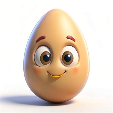 An Egg In Cartoon Style Premium Ai Generated Image