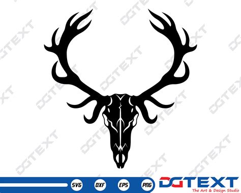Deer Skull Svg Deer Skull Vector Silhouette Cricut File Etsy