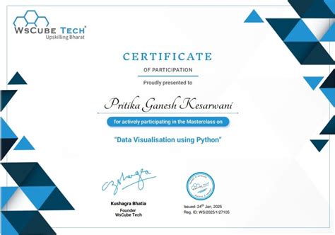 thrilled to share that i have successfully completed the data visualization using python course