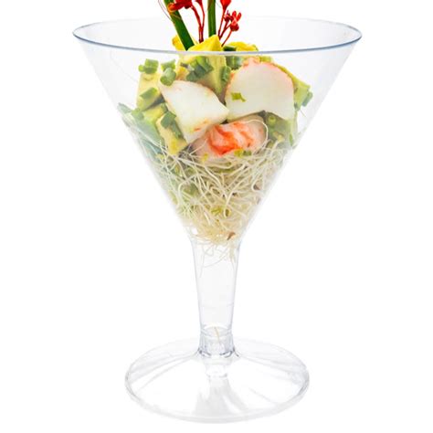 8 Oz Clear Plastic Martini Glass 3 14 X 3 14 X 5 100 Count Box