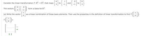 Solved Consider The Linear Transformation T R R That Maps Chegg