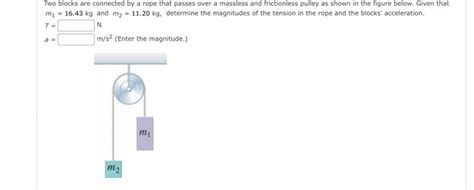 Solved Two Blocks Are Connected By A Rope That Passes Over A
