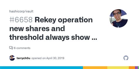 Rekey Operation New Shares And Threshold Always Show 1 And New Key Not