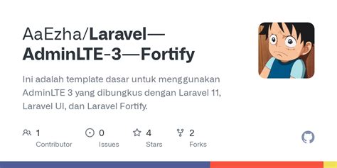 Github Aaezhalaravel Adminlte 3 Fortify Ini Adalah Template Dasar Untuk Menggunakan
