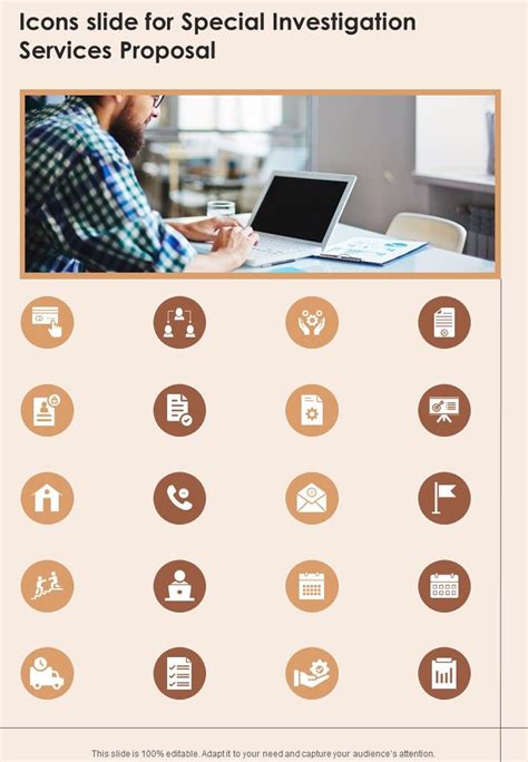 Icons Slide For Special Investigation Services Proposal One Pager