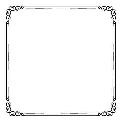 Rectangle Border Corner Ornate Swirl Rectangle Border Borders