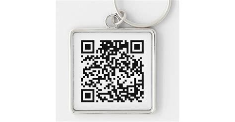 Qr Code Keychain Zazzle