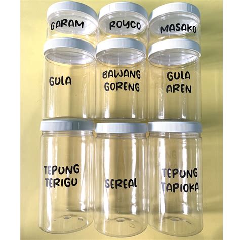 Jual Toples Aesthetic Bumbu Dapur Botol Bumbu Dapur Toples Tempat Bumbu Minimalis Toples