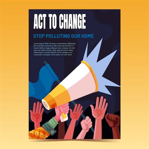 Free Vector Hand Drawn Activism Poster Template