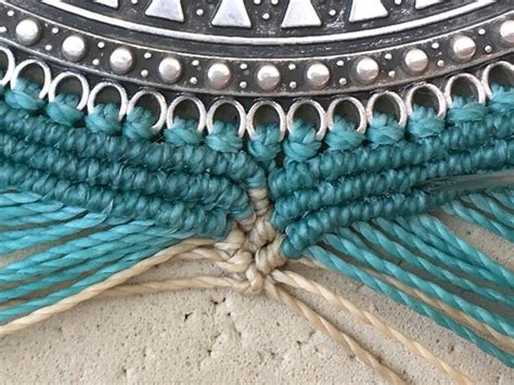 Micro Macramé Necklace With Crystal Cabochon