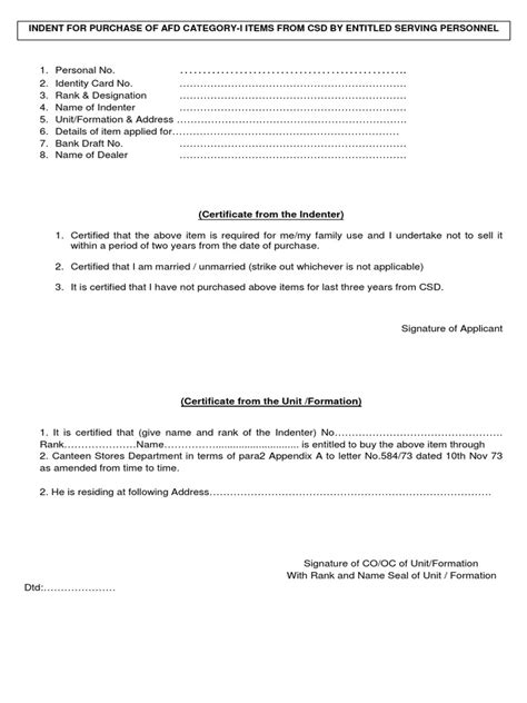 Indent Forms For Afd Items Pdf Pdf Government Information