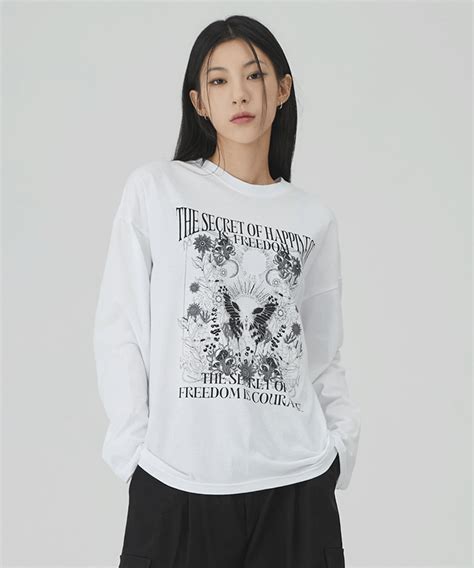 블랙 버터플라이 롱 슬리브리스 에이블리