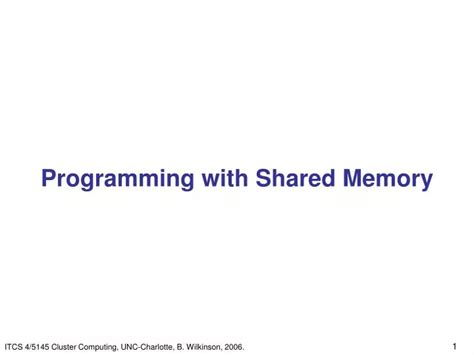 Ppt Programming With Shared Memory Powerpoint Presentation Free