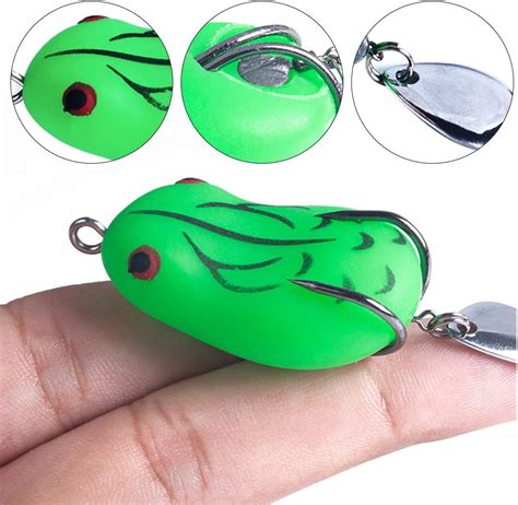 4 Pcs Frog Lures Set Soft Silicone Plastics Bionic Floating Baits Water
