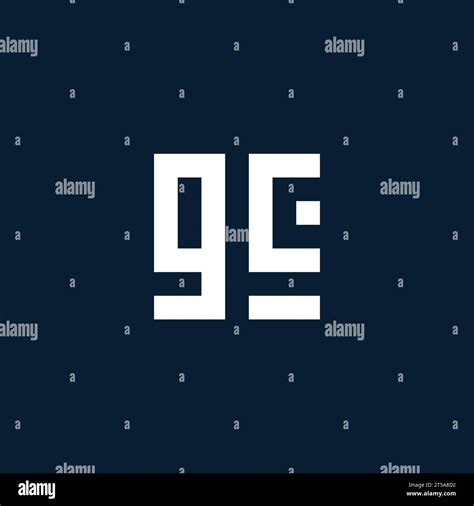 Gc Initial Monogram Logo With Geometric Style Design Ideas Stock Vector