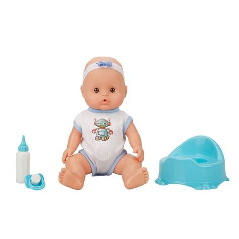 Papusa Bebelus Cu Olita Dollz N More Boubou 30 Cm Albastru Noriel