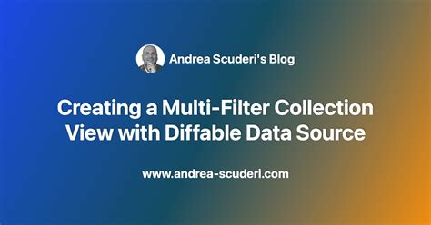 Creating A Multi Filter Collection View With Diffable Data Source Andrea Scuderi
