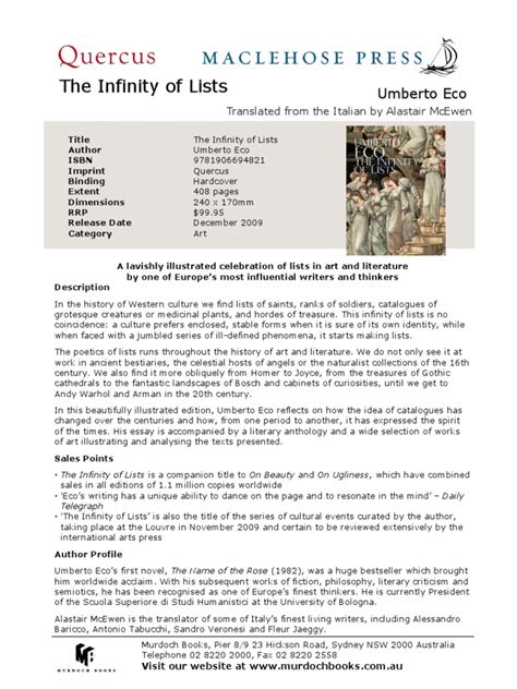 Infinity Of Lists Pdf Science Philosophical Science