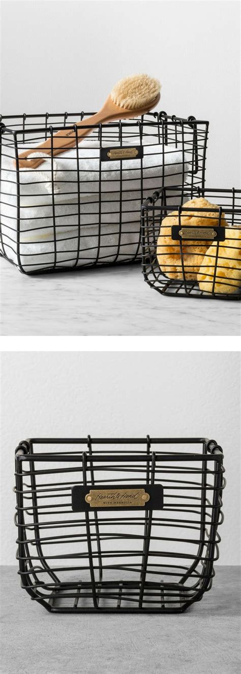 Wire Storage Basket Black Hearth And Hand With Magnolia Farmhouse