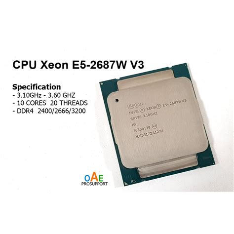 ขาย cpu xeon e5 2687w v3 3 10ghz 3 60ghz 10cores 20threads ทำงาน เล่น