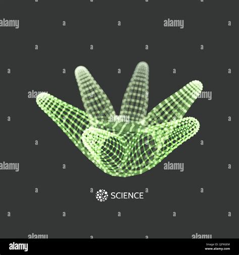 3d Connection Structure Futuristic Technology Style Abstract Design Lattice Geometric Element