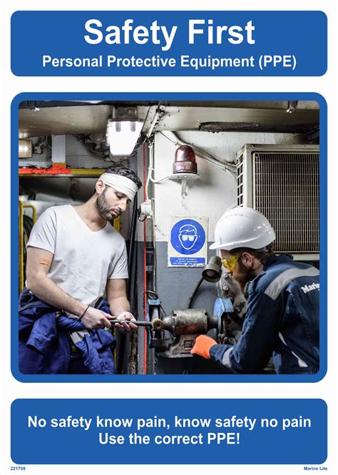 Self Adhesive Poster Think Safety Ppe Products Traconed