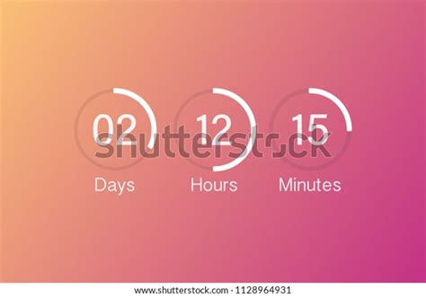 Vector Countdown Clock Counter Timer Ui Stock Vector Royalty Free 1128964931 Shutterstock