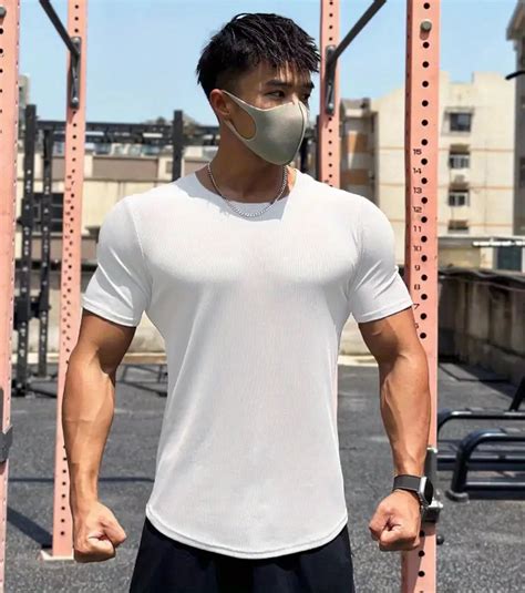 Mens Workout Tee Active Stretch Breathable Compression Temu
