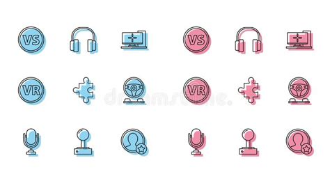 Set Line Microphone Joystick For Arcade Machine Vs Versus Battle