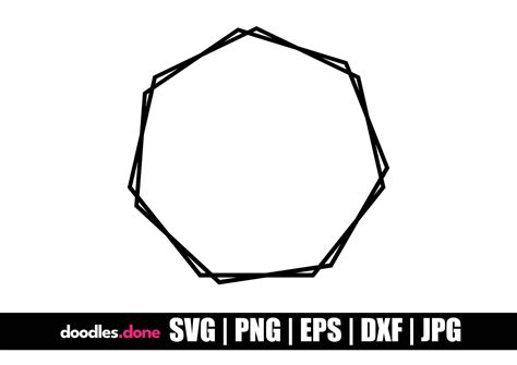 Heptagon Svg Heptagon Shape Frame Svg Heptagon Png Basic Shape