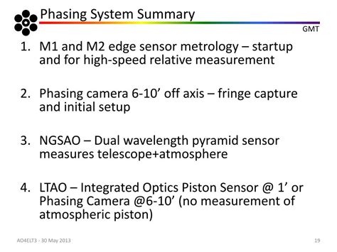 Ppt The Giant Magellan Telescope Phasing System Powerpoint