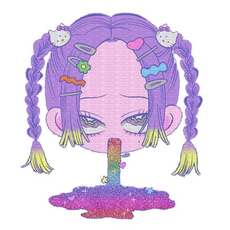 Anime Girl Elizamio Rainbow Kawaii Free PNG PicMix