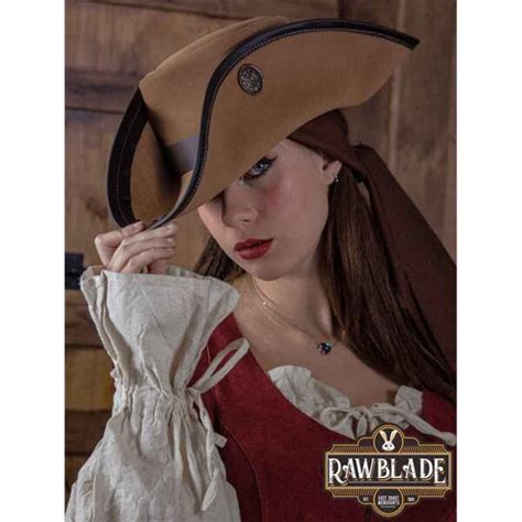 3 Doubloons Pirate Hat Light Brown