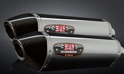 Purchase Yoshimura R 77 Dual Slip On Mufflers Stainlesscarbon For