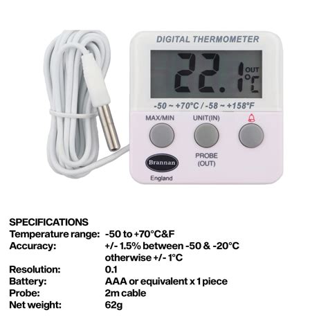 Fridge Freezer Pre Calibrated Twin Reading Thermometer